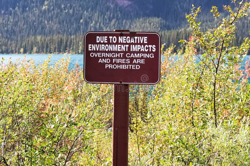 A No Camping of Overnight Parking Sign Stock Image - Image of white ...