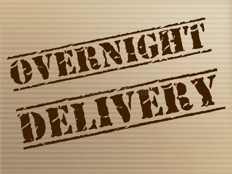 Overnight Delivery Indicates Next Day and Courier Stock Illustration ...