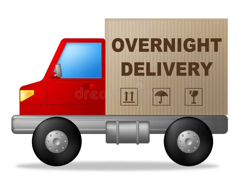 Overnight Delivery Means Next Day and Express Stock Illustration ...