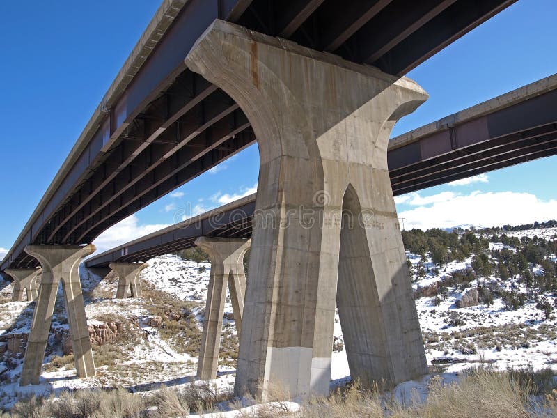 Overpass stock photo. Image of creek, winter, steel, road - 29260334