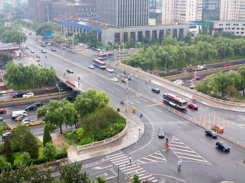 Beijing overpass at night stock image. Image of crossing - 42300939