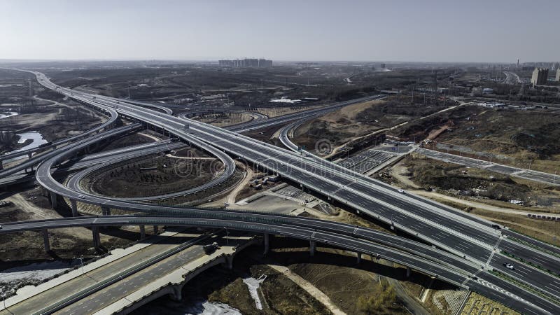Overpass Bridge Under Construction in Changchun Stock Image - Image of ...