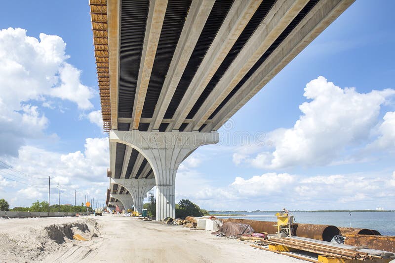 Overpass, Bridge Under Construction Stock Photo - Image of traffic ...