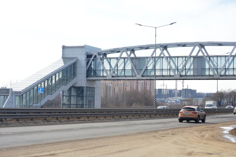 Overpass in the city editorial photography. Image of fastening - 272061637