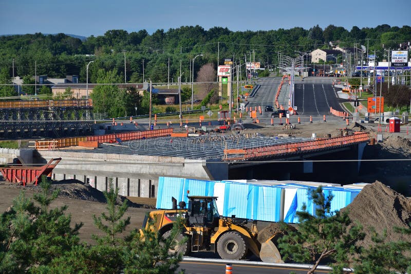 Overpass Construction Above 410 Highway. Darche Interchange Overpass ...