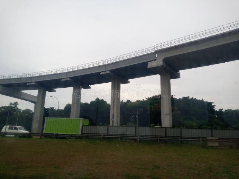 Highway Concrete Underpass with Maximum Height Sign Stock Photo - Image ...