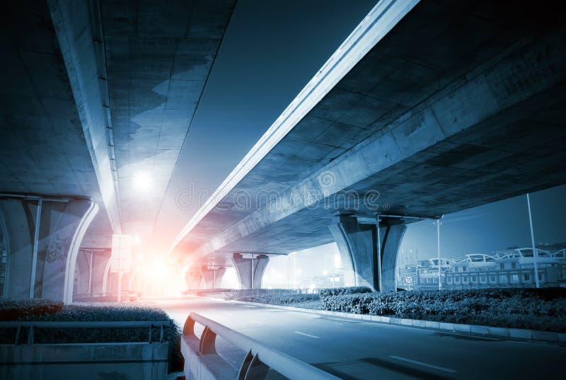 Overpass Night stock image. Image of atmosphere, architecture - 18604009