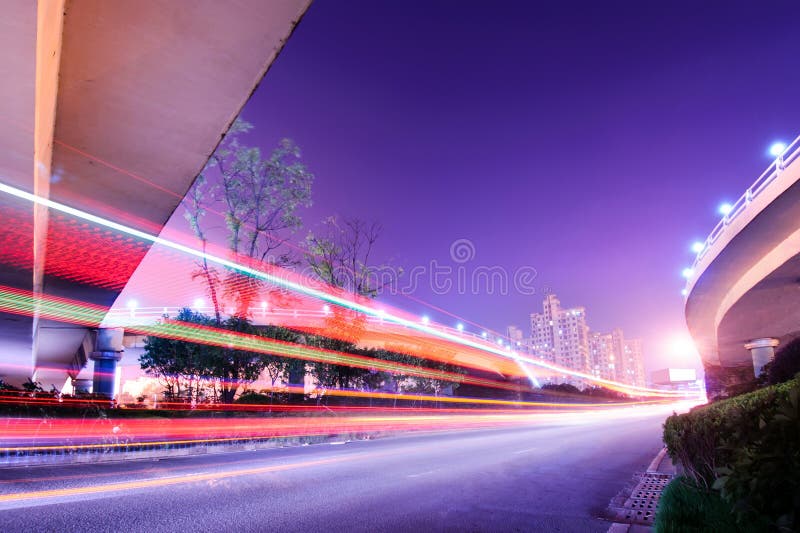 Overpass Night stock image. Image of overpass, streamline - 21128103
