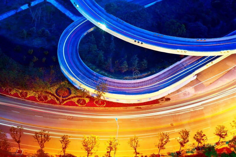 Overpass Night stock image. Image of streamline, city - 21718879