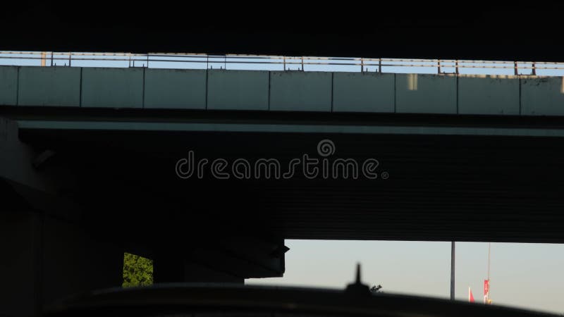Overpass and People Silhouettes Stock Video - Video of business ...