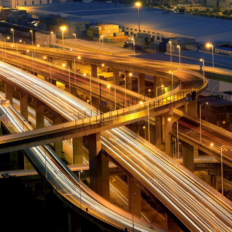 Overpass and pier stock photo. Image of overpass, evening - 31991748