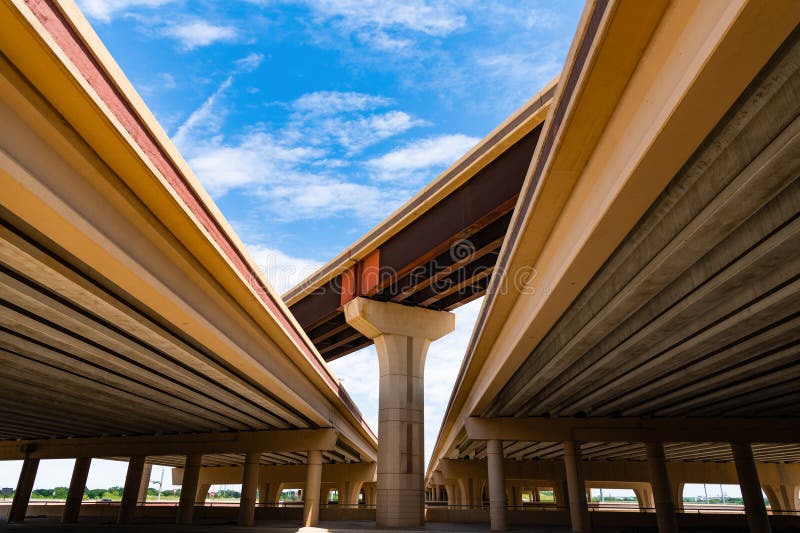 Flyover Architecture of Transport System. Bridge Overpass on Highway ...