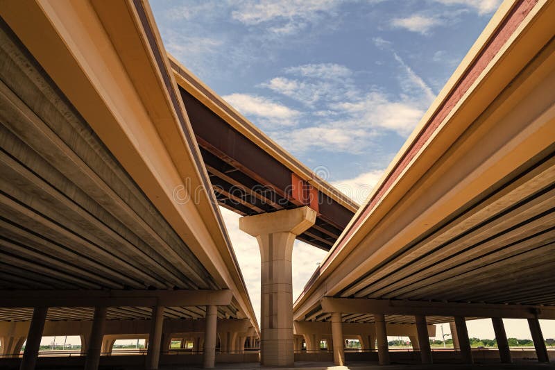 Overpass Structure of Bridge. Structural Roadway. Road Junction ...