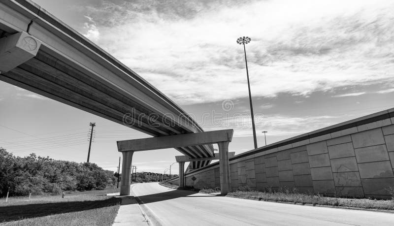 Overpass Structure of Bridge. Structural Roadway. Road Junction ...
