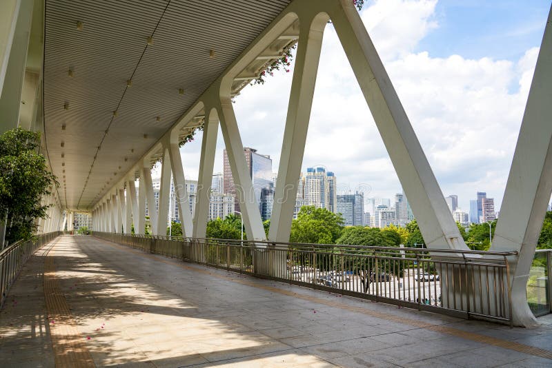 Overpasses and Pedestrian Bridges in the City Stock Image - Image of ...