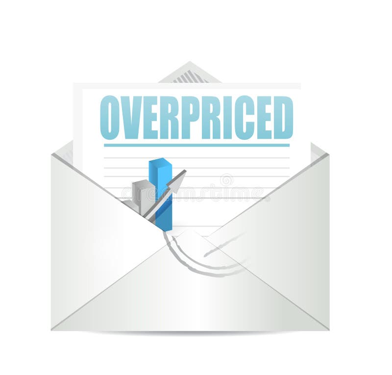 Overpriced Mails Sign Concept Illustration Stock Illustration ...