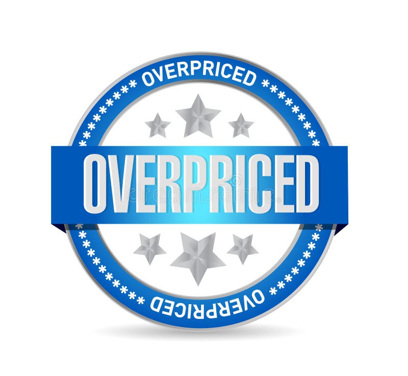 Overpriced Business Graph Sign Concept Stock Illustration ...
