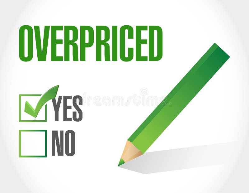 Overpriced Sign Concept Illustration Stock Illustration - Illustration ...