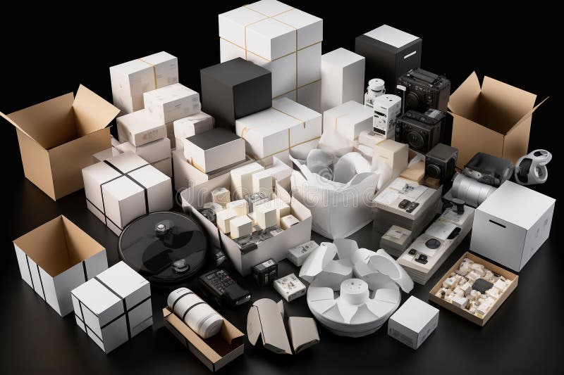 Overproduction Piles of Goods Not Needed Lying in Boxes, a Lot of ...