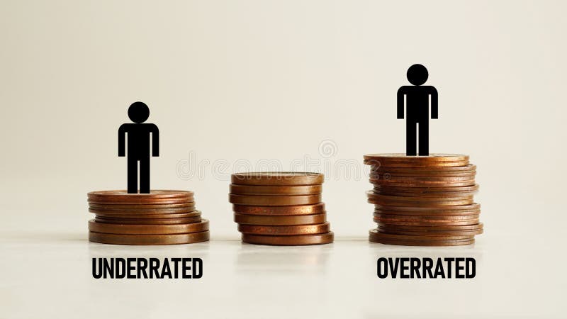 Overrated and Underrated are Shown Using the Text Stock Photo - Image ...
