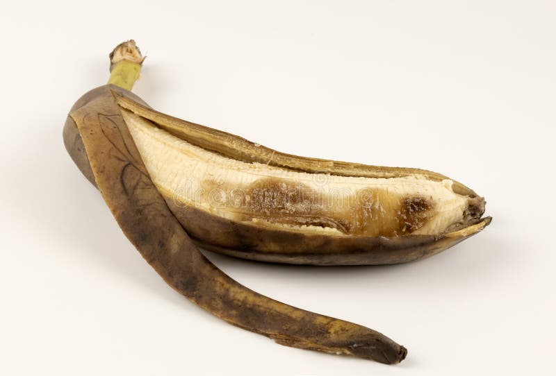 An Overripe Peeled Banana. a Rotten Banana. Stock Photo - Image of ripe ...