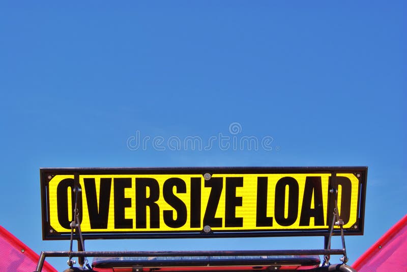 Oversize Load Sign stock image. Image of pink, letters - 19318589