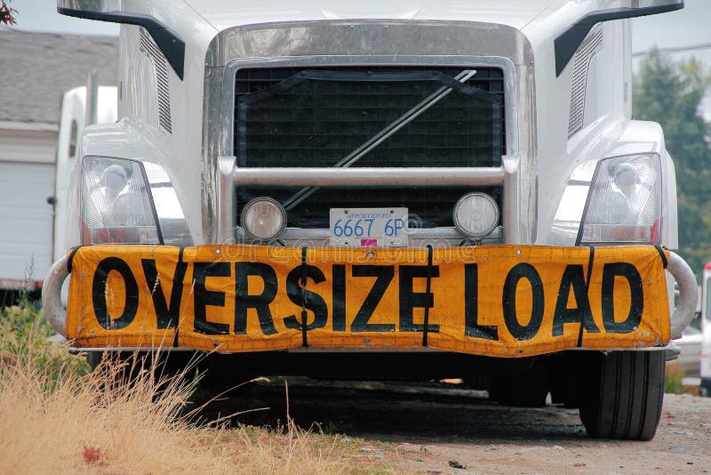 Oversize Load editorial photo. Image of lettering, isolated - 56574441
