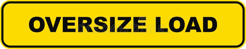 Oversize Load, Yellow Banner, Vector Icon Stock Vector - Illustration ...