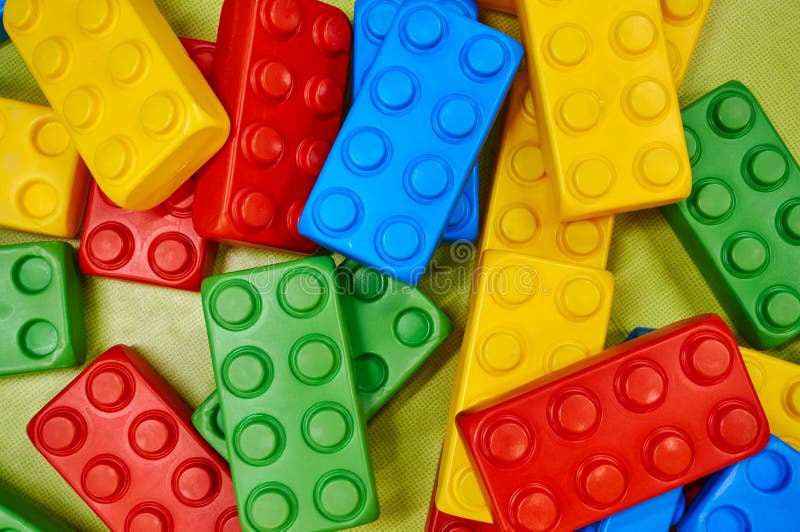 Oversized Colorful Building Blocks Stock Photo - Image of plastic ...