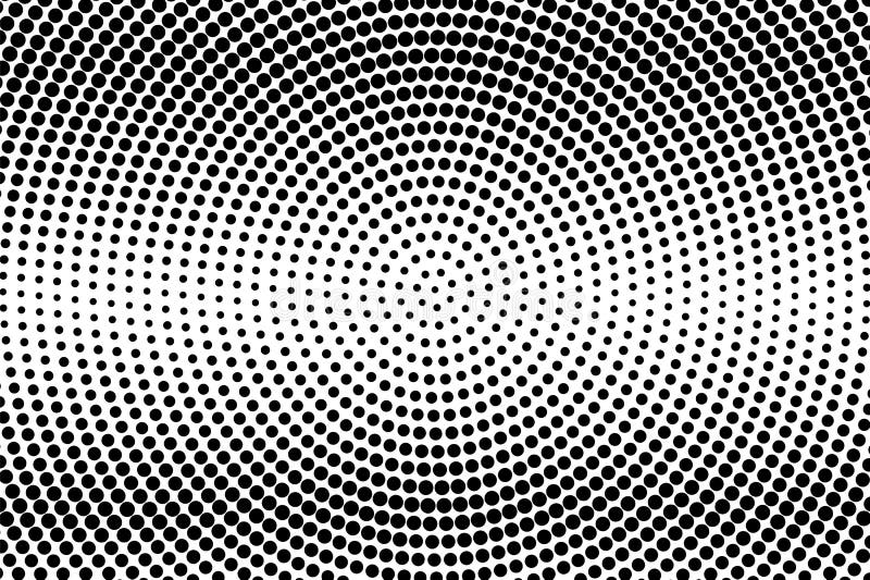Oversized Dotted Halftone with Horizontal Gradient. Black and White ...