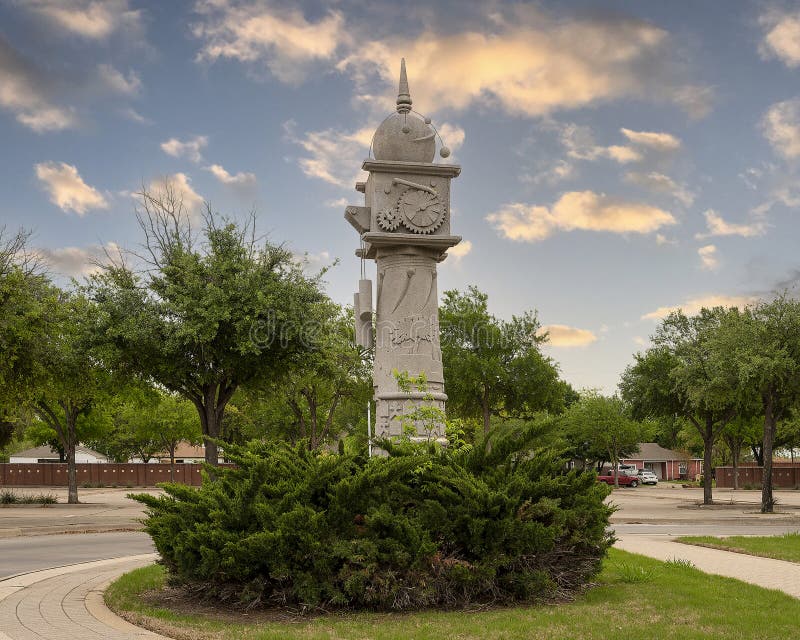 An Oversized Functional Clock Tower Standing Sentinel Over the Garland ...