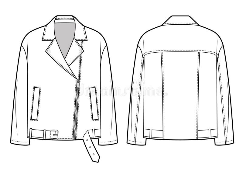 Leather Jacket Template Stock Illustrations 1 437 Leather Jacket