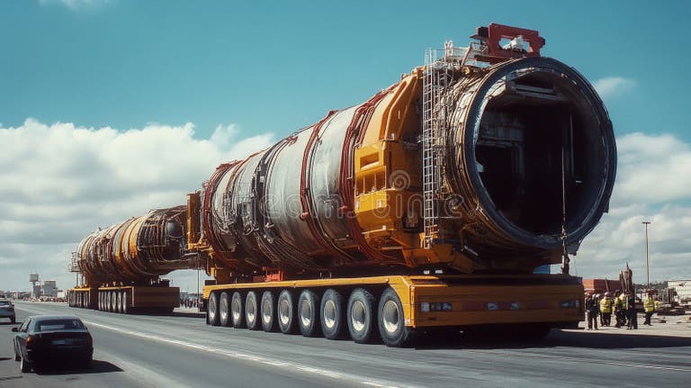 Oversized Load Transport stock illustration. Illustration of industrial ...