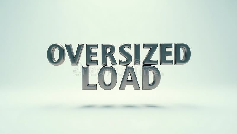 Oversized Load Typography Displayed on a Light Background with a Glossy ...