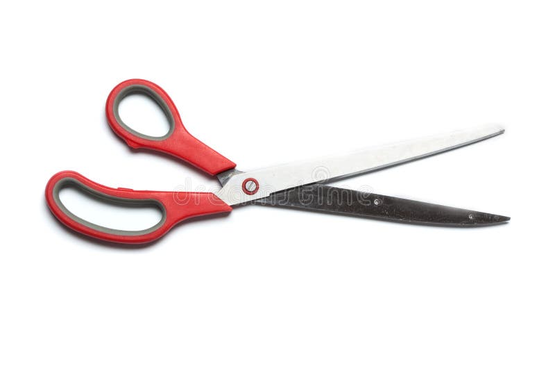 Oversized Scissors, Isolated on White Stock Photo - Image of studio ...
