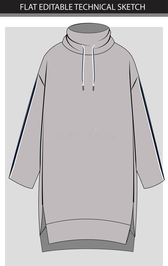 Mock Turtle Neck Sweater Outline Stock Illustrations – 2 Mock Turtle ...