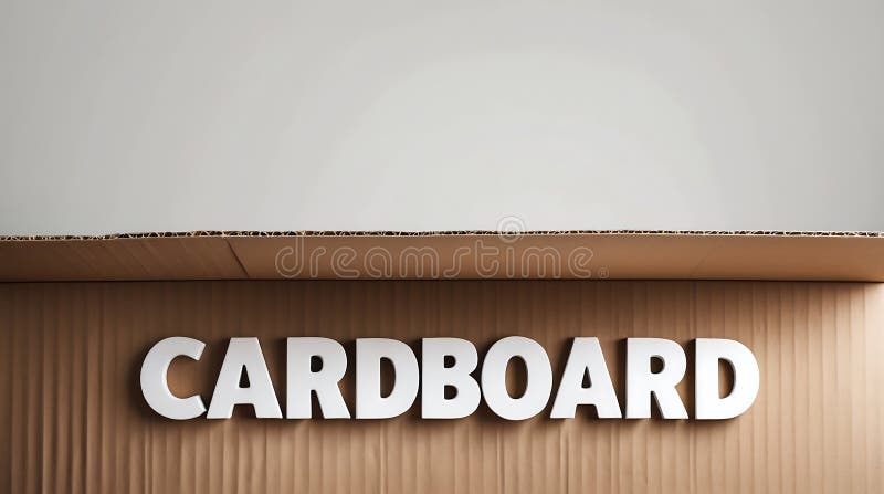 Large Cardboard Letters Spelling Out the Word Cardboard Against a Plain ...
