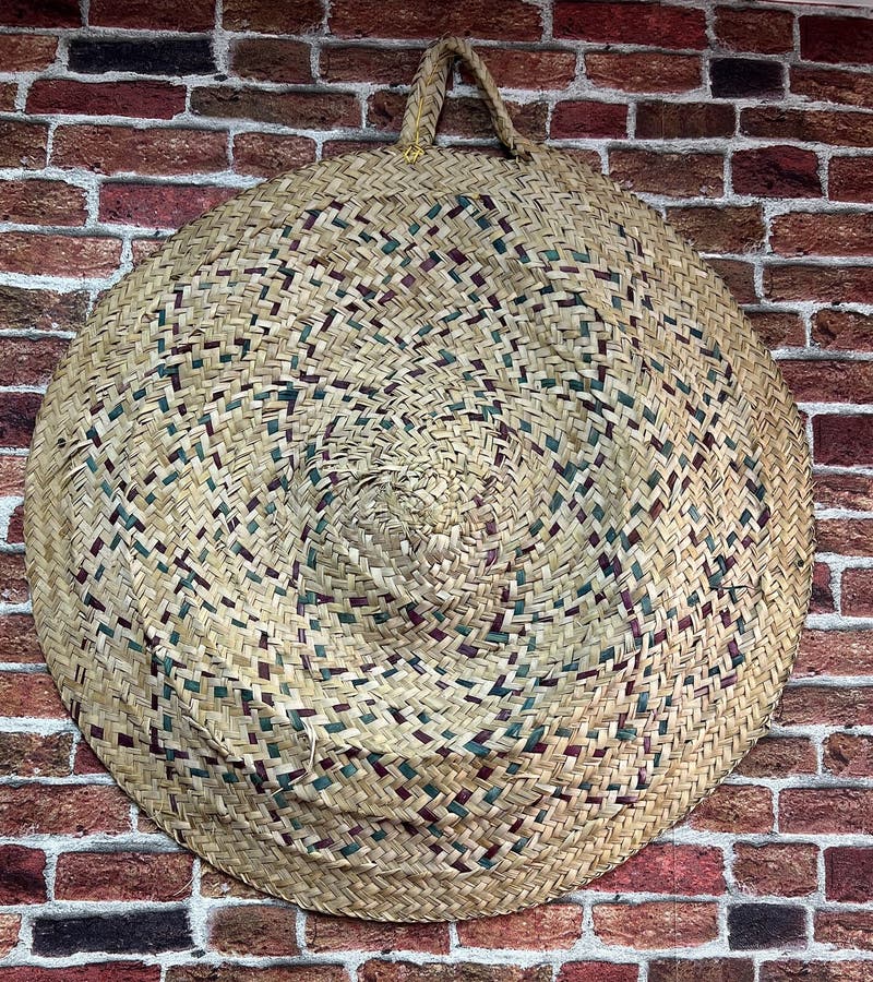 Oversized Woven Decorative Hat Stock Photo - Image of summer, vintage ...