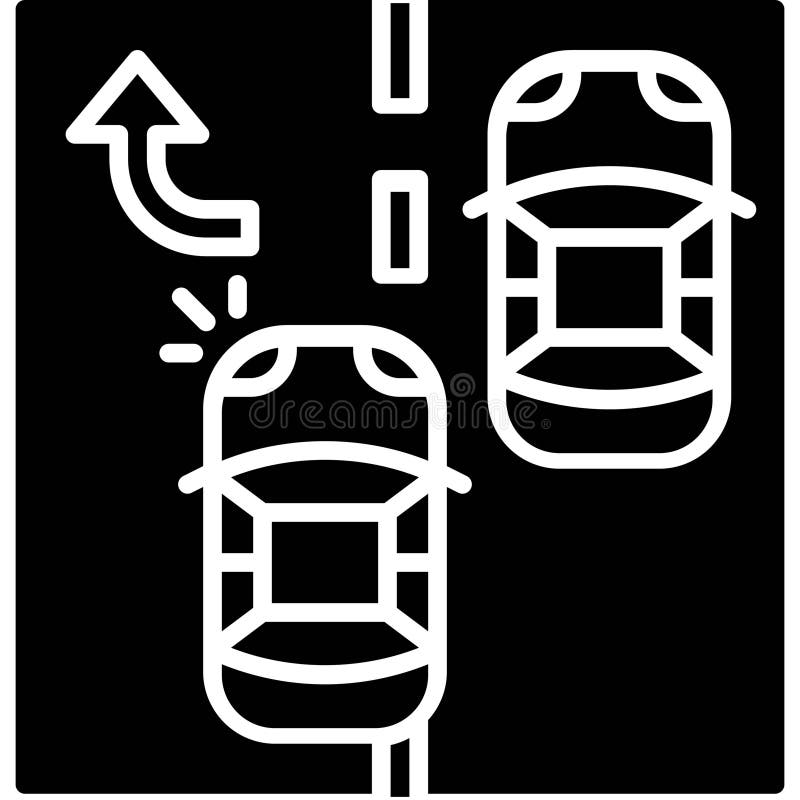 Overtaking Car Icon, Car Accident and Safety Related Vector ...