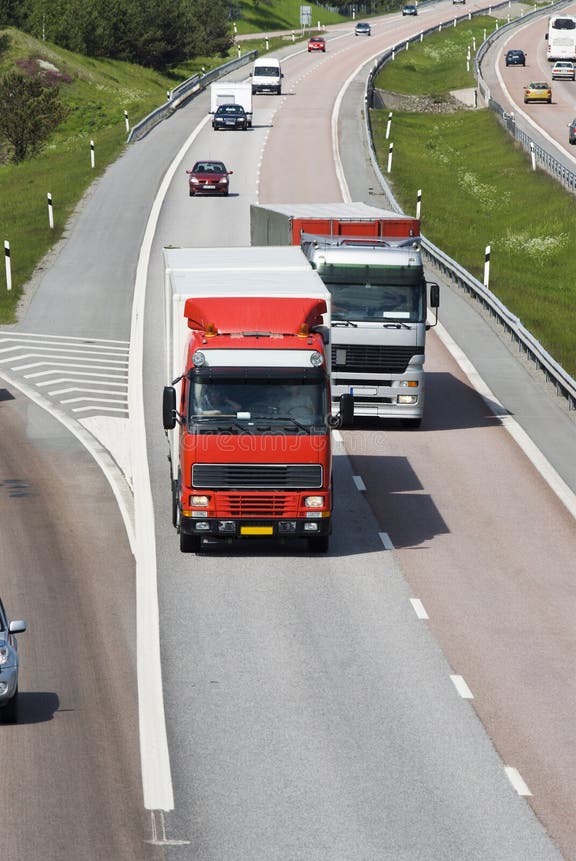 Overtaking on highway stock image. Image of interstate - 871681