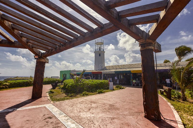 Overthere the lighthouse stock image. Image of pier - 254172221