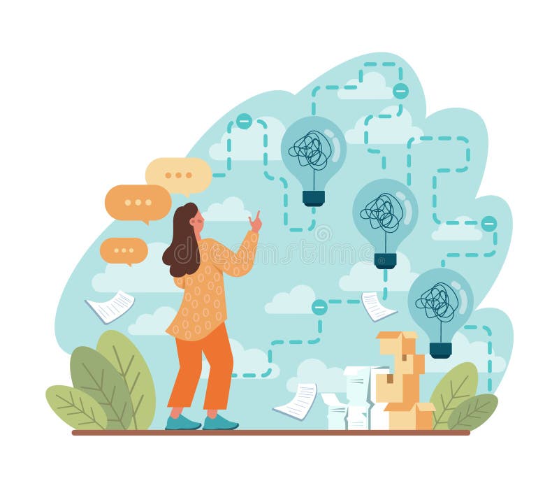 Overthinking. Anxiety and Stress Caused by Thinking Too Much Stock ...