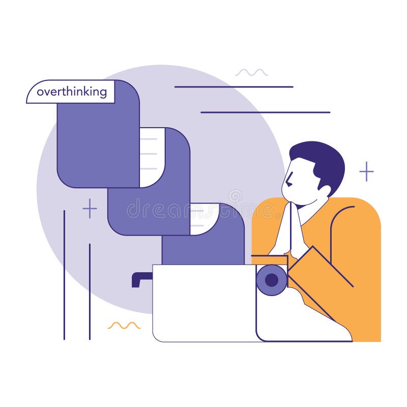 Trouble thoughts in mind stock vector. Illustration of flow - 9413696