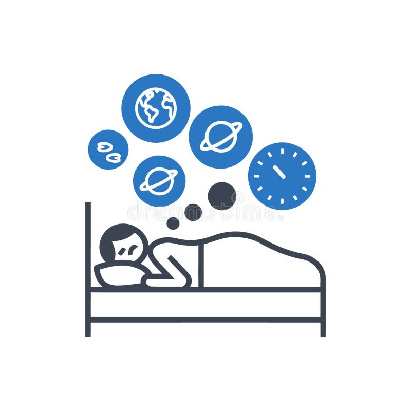 Overthinking dreams icon stock illustration. Illustration of symbol ...