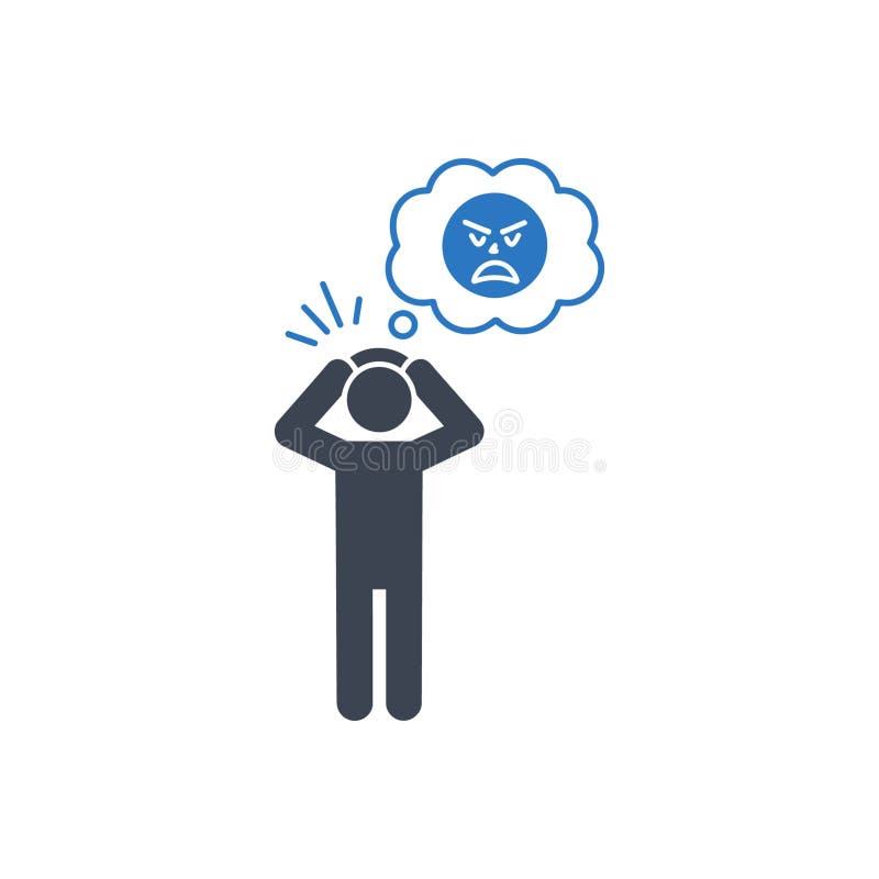 Overthinking stress icon stock vector. Illustration of overthinking ...