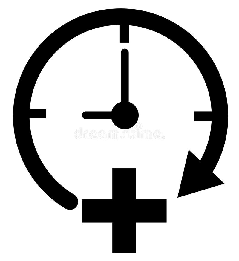 Overtime Icon. Business and Clock Sign. Working Time Symbol. Flat Style ...