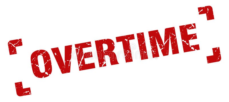 Overtime red stamp text stock vector. Illustration of symbol - 45222470