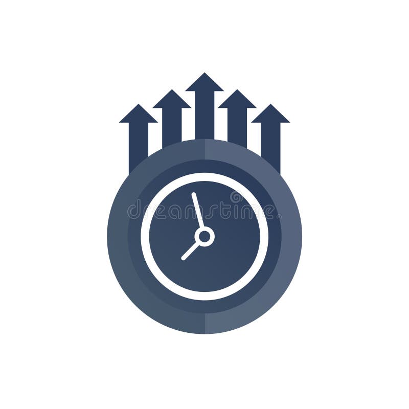 Overtime Work Icon with a Clock Stock Vector - Illustration of ...