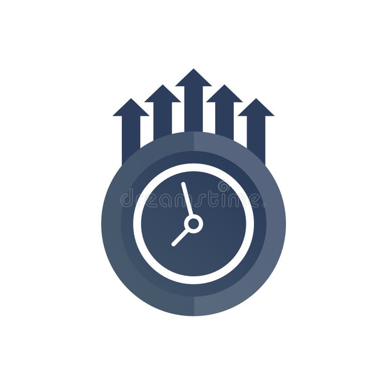 Overtime Work Icon with a Clock Stock Vector - Illustration of ...