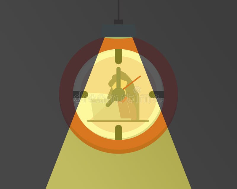 Overtime Work until Late at Night but Still Have Load of Work Vector ...